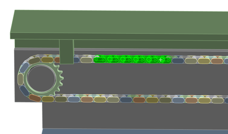 How to Add an Inline Spring Into a Chain Drive Created Using Ansys Motion
