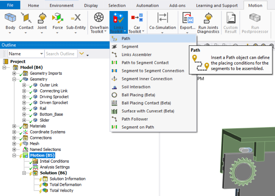 Step-By-Step Guide to Creating a Chain-Driven Telescoping Arm in Ansys Motion