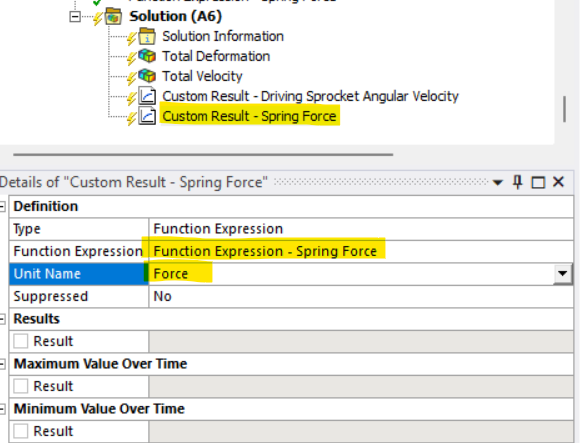 How to Add an Inline Spring Into a Chain Drive Created Using Ansys Motion