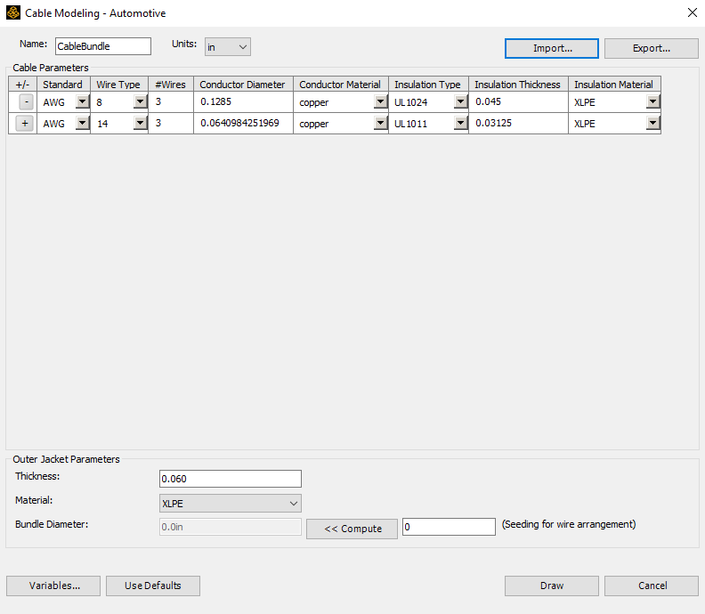 Cable Simulation using Ansys 2D Extractor and Simplorer