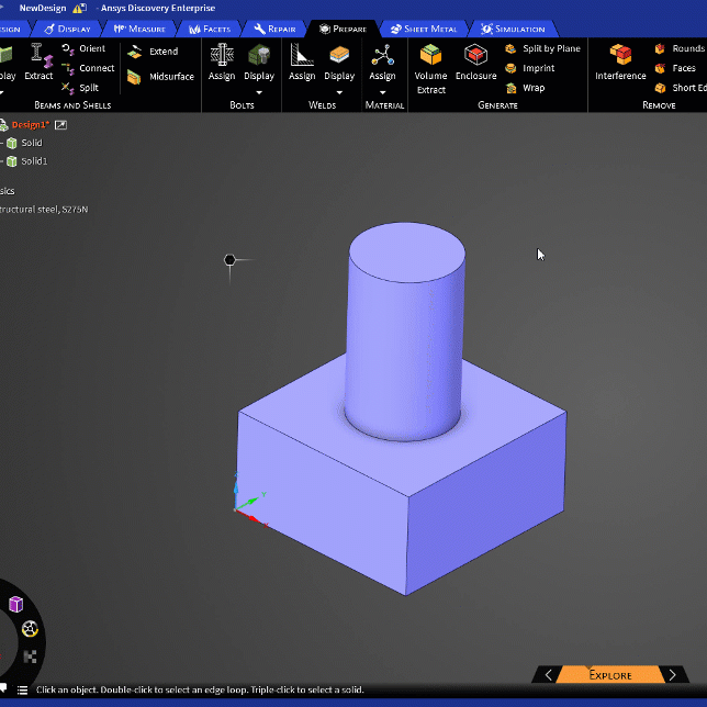 Geometry Preparation using Ansys Discovery for Beginners