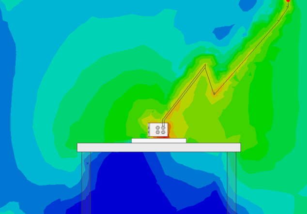 Simulation of Indirect Lightning Strike on PCB