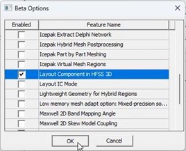 Layout Component in HFSS 3D