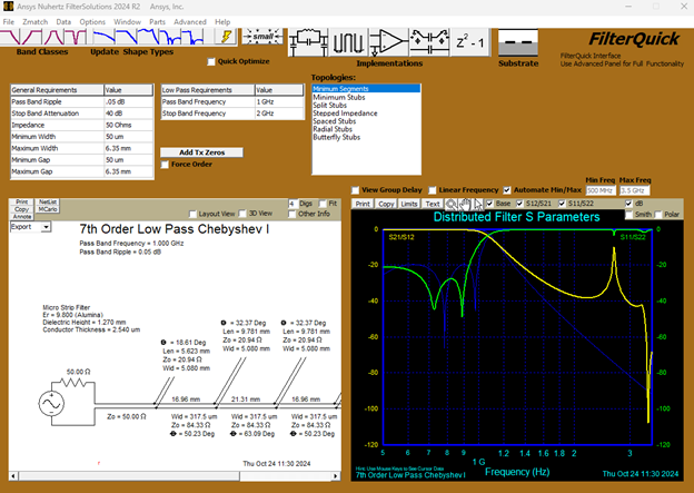 NuHertz/HFSS: Planar LPF Chebyshev implementation using rectangular ...