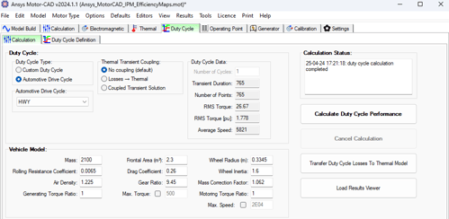 Ansys Motor-CAD: Lab Module Efficiency Maps, Duty Cycle, and Operating ...