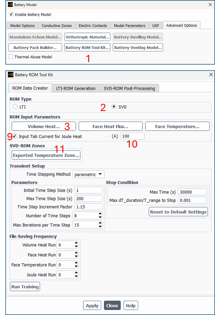 Singular Value Decomposition Reduced Order Model For Battery Module