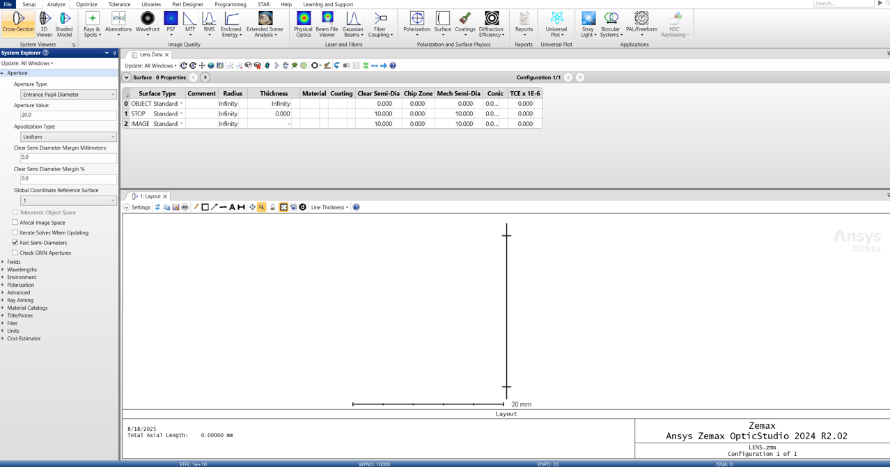 Begin Zemax: First Lens Design