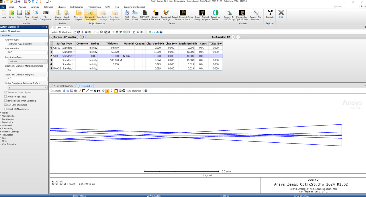 Begin Zemax: First Lens Design
