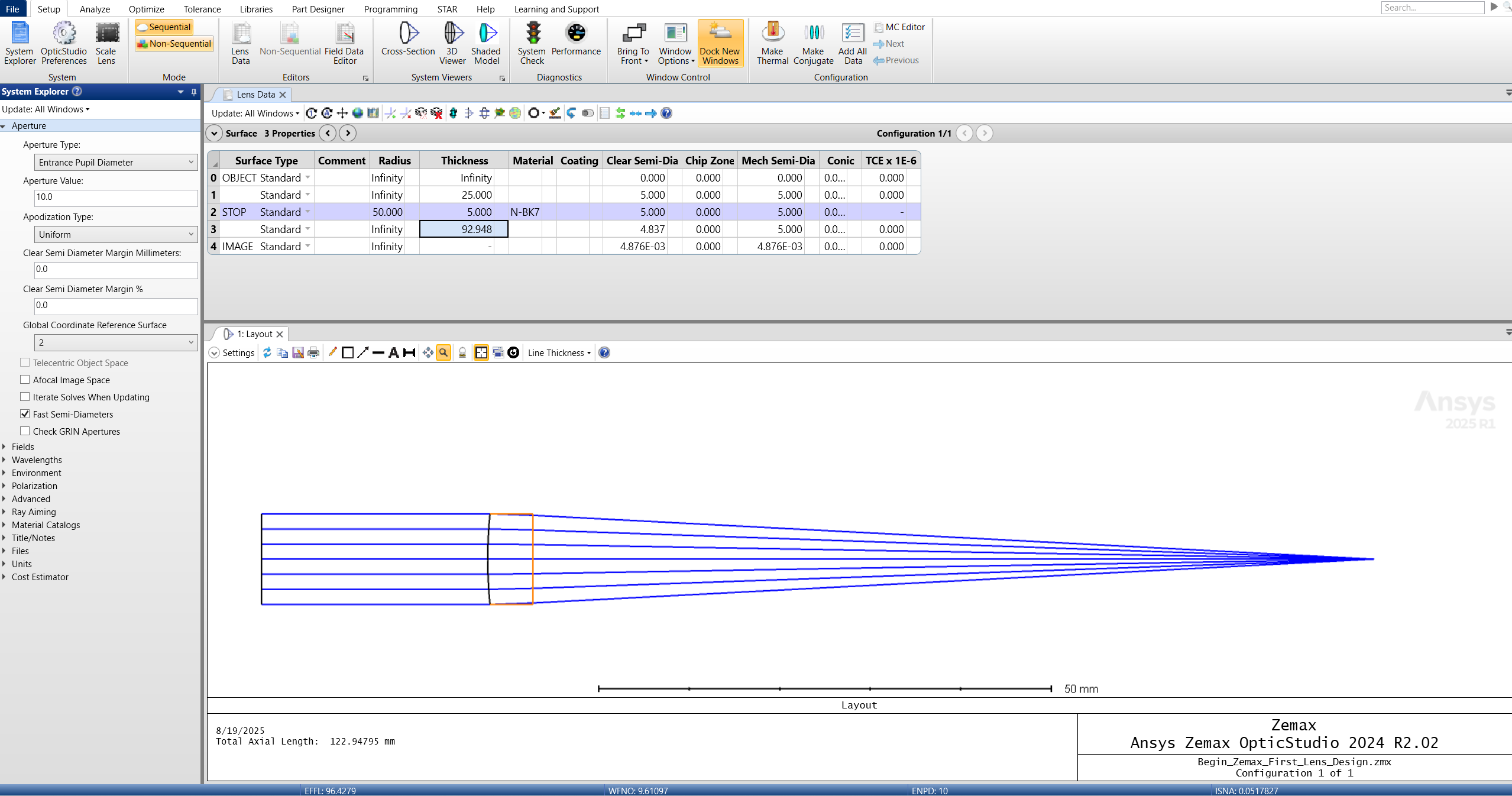 Begin Zemax: First Lens Design