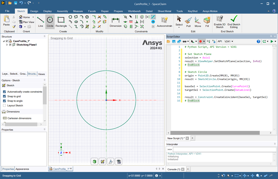 Create Parameterized Phython Scripting in SpaceClaim to Generate ...