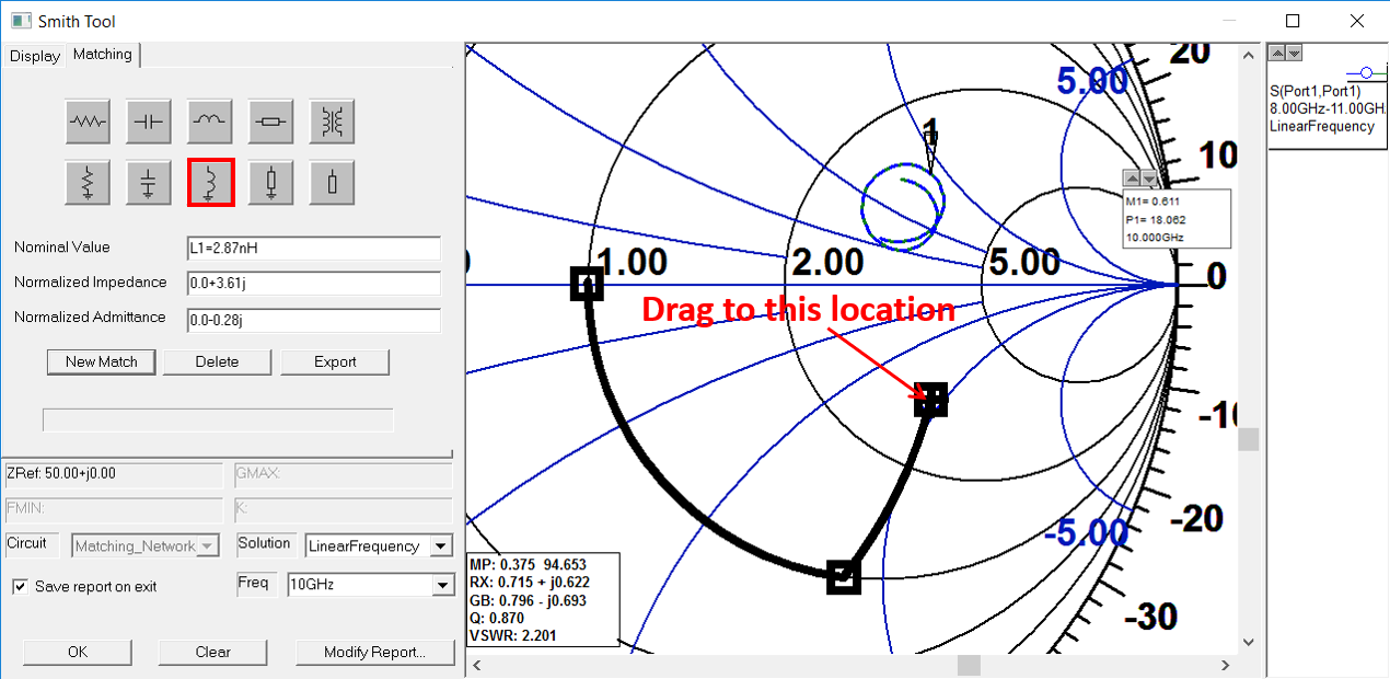 Antenna Matching using ANSYS Smith Chart Tool