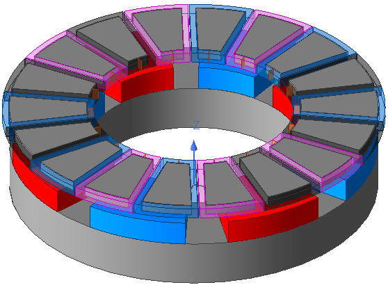 Ansys Maxwell: Parameterized Double Rotor Axial Flux Motor