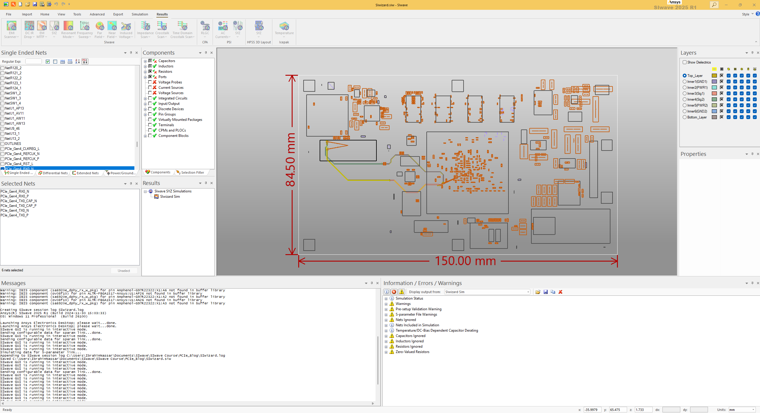 PCIe Gen4 Signal Integrity Analysis using ANSYS SIwave & Circuit Tools