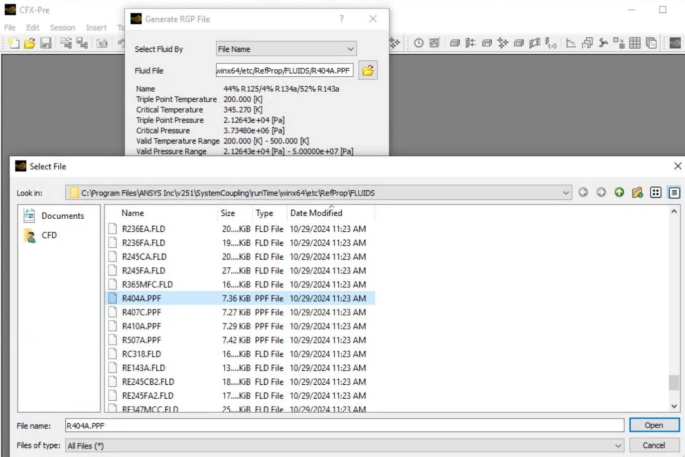Step-by-Step Guide to Configure RGP Tables in Ansys CFX Pre