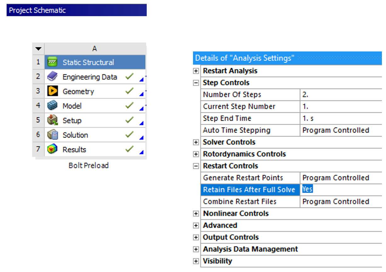 Continuing a solved Ansys Mechanical Analysis with the Restart Extension