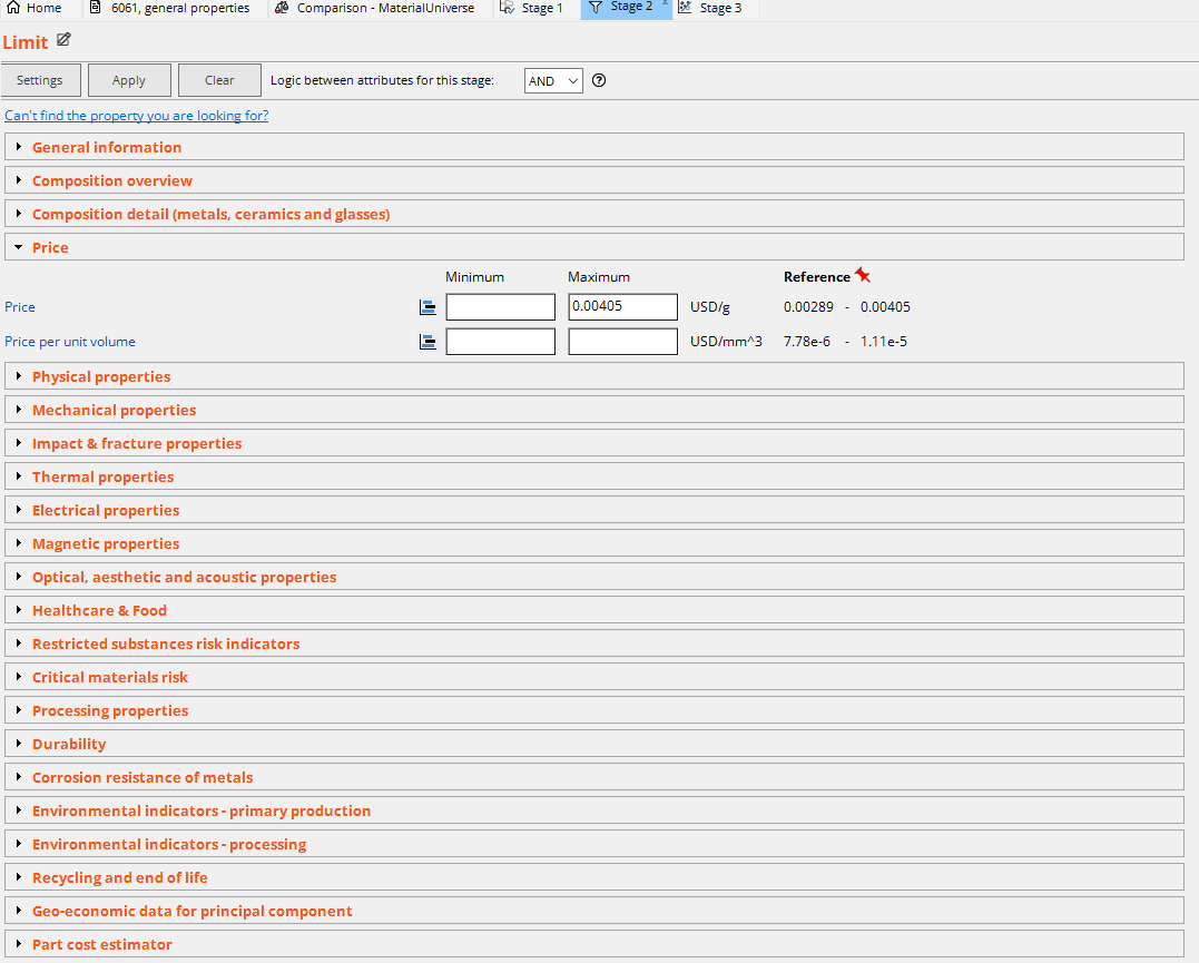 An Overview of GRANTA Material Selector