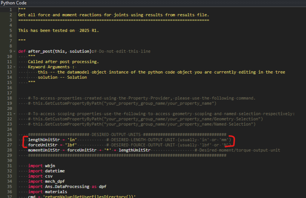 Get Joint Reaction Forces and Moments Using Mechanical Scripting