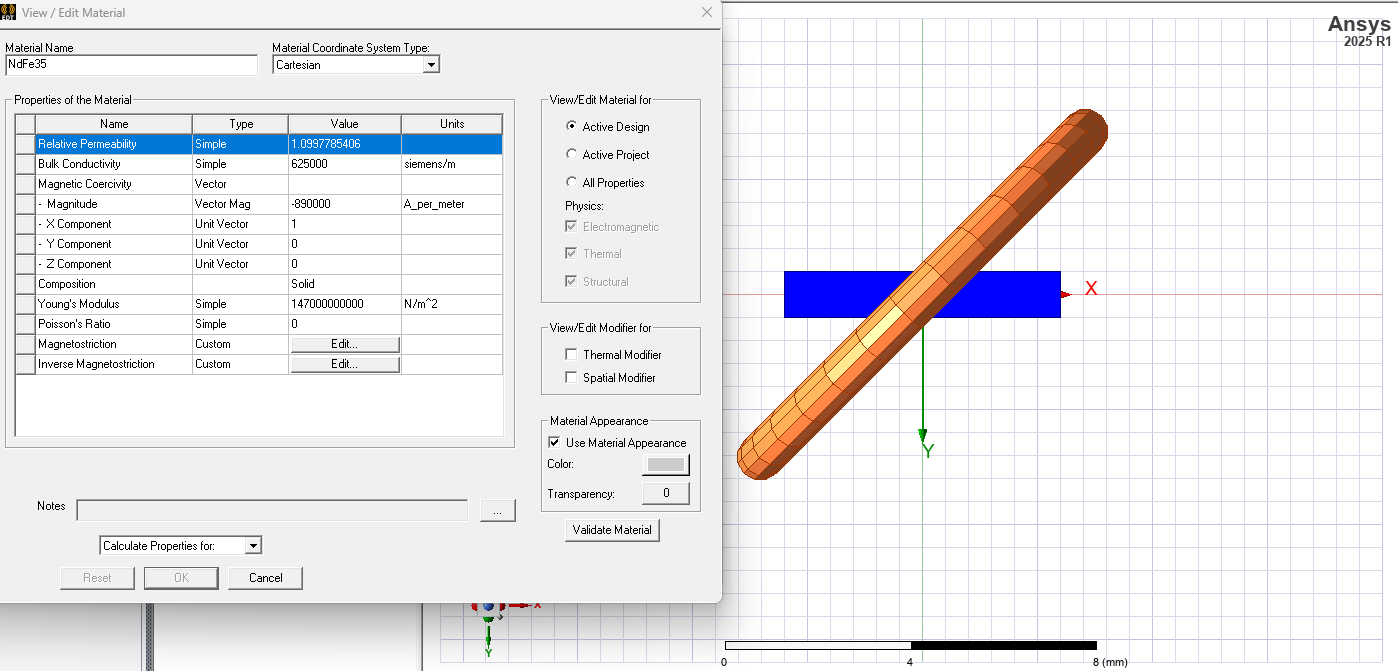 Ansys Maxwell: Magnetostatic 3D Analysis of Coil and Magnet