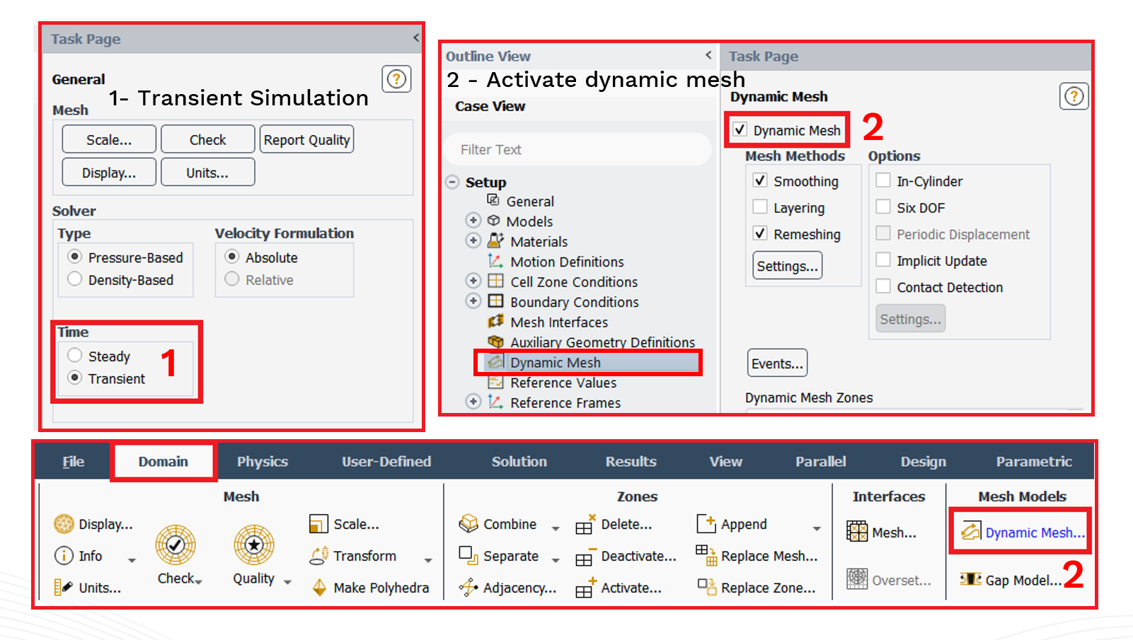 Dynamic Mesh Motion in Ansys Fluent