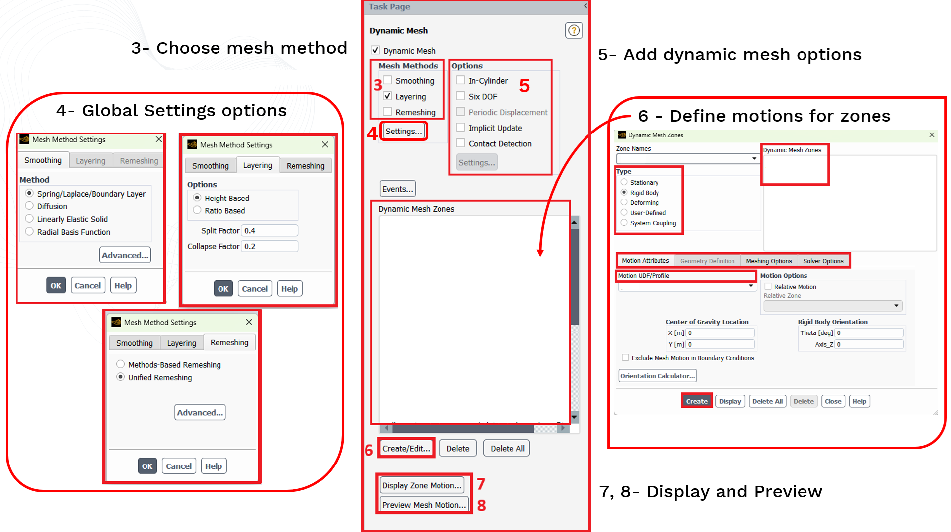 Dynamic Mesh Motion in Ansys Fluent