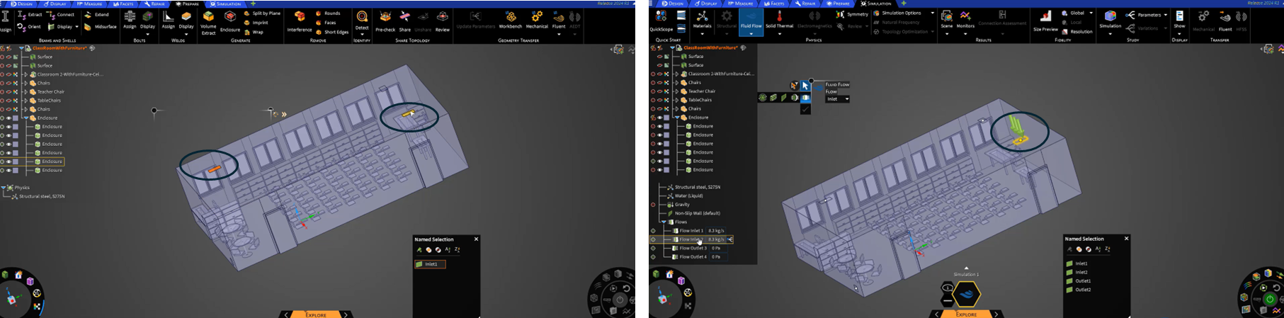 Ansys Discovery Room Ventilation Simulation