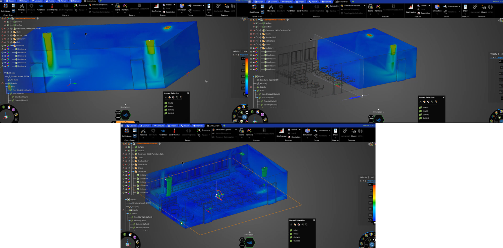 Ansys Discovery Room Ventilation Simulation