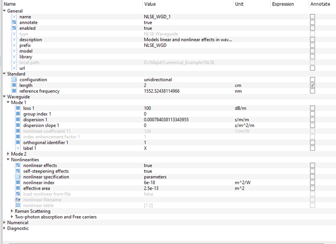 Self-Phase Modulation (SPM) in Lumerical INTERCONNECT