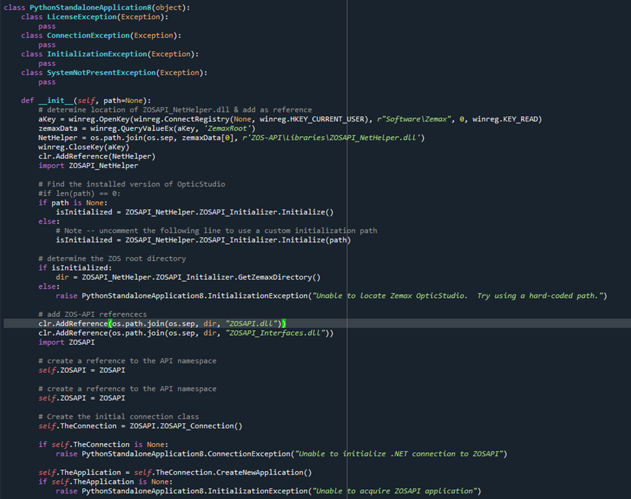 Standalone Application of Zemax API with Python