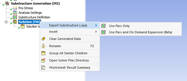 Bottom-Up Substructuring Using CMS