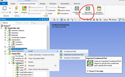 Bottom-Up Substructuring Using CMS